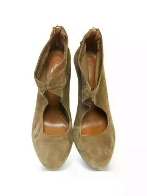 AQUAZZURA Suede Heeled Ankle Boots