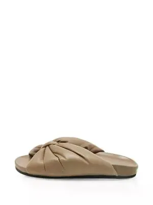 Balenciaga Leather Knot Flat Sandals