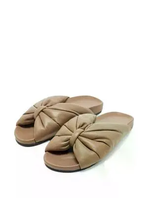 Balenciaga Leather Knot Flat Sandals