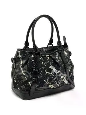 Burberry Floral Beat Check Tote Bag