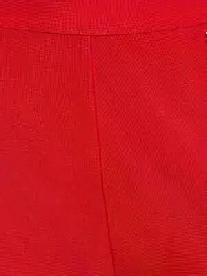 Elisabetta Franchi Elastic-waistband Shorts With Logo Charm - Red