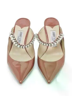 JIMMY CHOO Bing Crystal-embellished Heeled Mules
