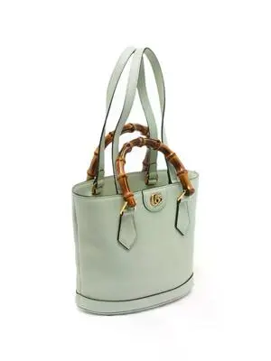 Gucci Diana Bamboo Top Handle Tote Bag - Green