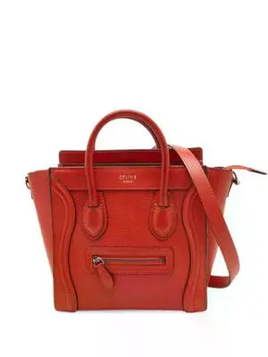 Celine Luggage Nano Tote Bag - Red