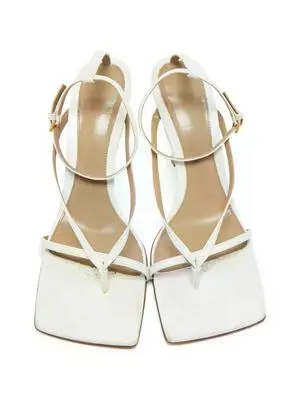 Bottega Veneta Leather Square Toe High Heel Sandals