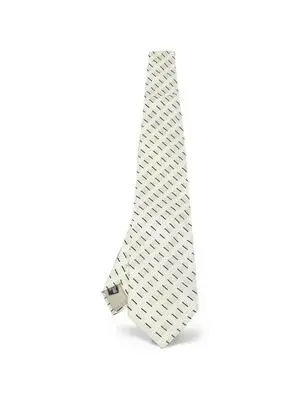 Giorgio Armani Silk Stripe Motif Tie - Neutrals
