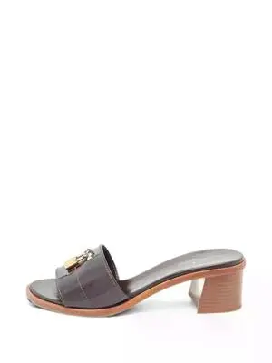 LOUIS VUITTON Lock It Leather Sandals