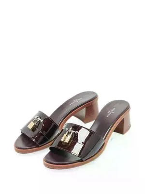 LOUIS VUITTON Lock It Leather Sandals
