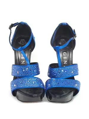 GINA Alicia Crystal-embellished Platform Sandals