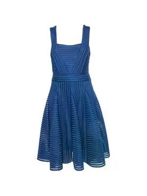 Maje Striped Mesh-panel Minidress