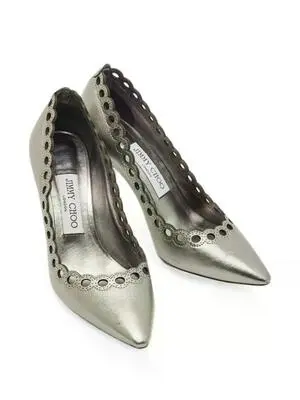 JIMMY CHOO Tone Metallic Cut-out Pumps