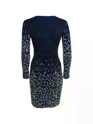 LANVIN Leopard-print Jacquard-knit Mini Dress