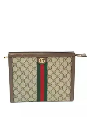 Gucci Ophidia Gg Supreme Pouch - Neutrals