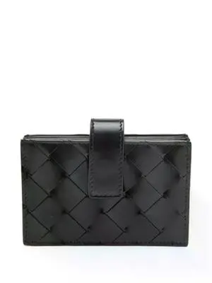 Bottega Veneta Intrecciato Leather Card Case - Black