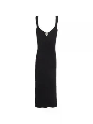 Khaite Ribbed Knit Midi Dress