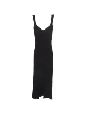Khaite Ribbed Knit Midi Dress