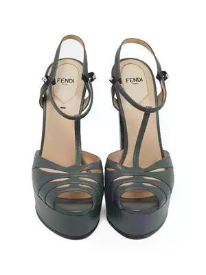 Fendi Platform T-strap Sandals