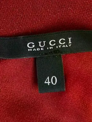 Gucci Crepe Stand Collar Dolman Sleeve Mini Dress