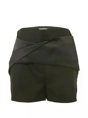 Balenciaga Origami Draped Wool Shorts
