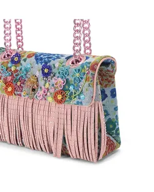 Kurt Geiger Kensington Large Fringe Shoulder Bag - Light/pastel