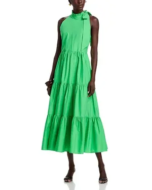DOLCE CABO Tiered Sleeveless Dress - Green