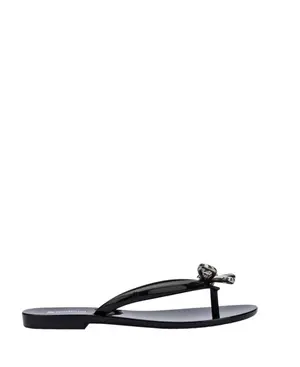 Melissa Harmonic Iris Flip Flop Sandals - Black/silver