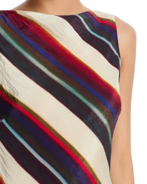 Christopher John Rogers Striped Cowl Back Top