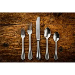 MEPRA 20 Piece Perla Pewter Flatware Set, Service For 4
