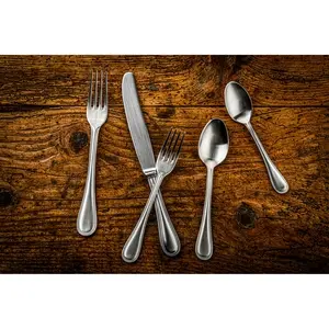 MEPRA 20 Piece Perla Pewter Flatware Set, Service For 4