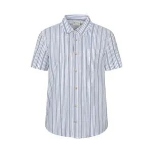 Mountain Warehouse Derby Stripe Cotton Short-sleeved Shirt - Blue