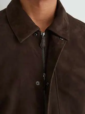 REISS Granual Suede Twin-pocket Jacket