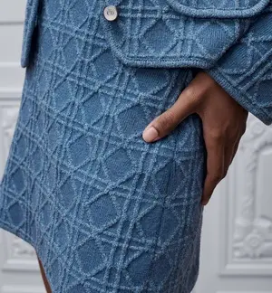 Dior Macrocannage Straight Miniskirt