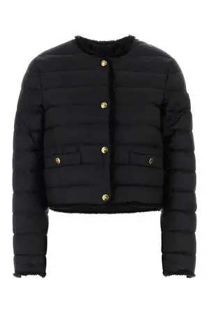 Moncler Nylon Fleurs Down Jacket - Black
