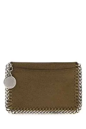 Stella McCartney Olive Shaggy Deer Falabella Card Holder - Green