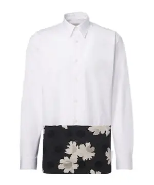 Dries Van Noten Paneled Cotton Poplin Shirt