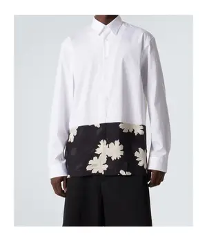 Dries Van Noten Paneled Cotton Poplin Shirt