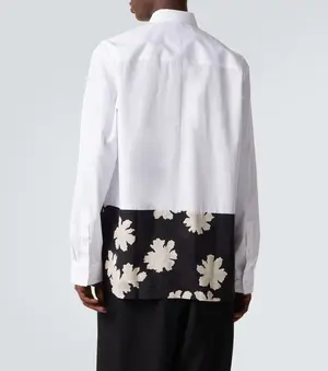 Dries Van Noten Paneled Cotton Poplin Shirt