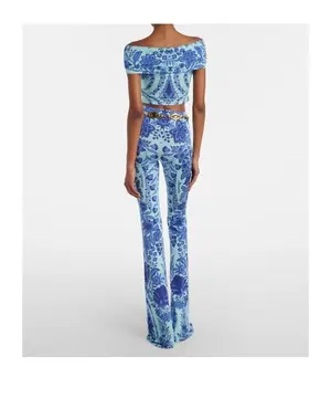 Etro Printed Jersey Flared Leggings