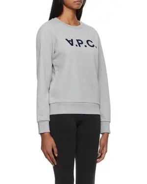 A.p.c. Flocked Logo Crewneck Sweatshirt