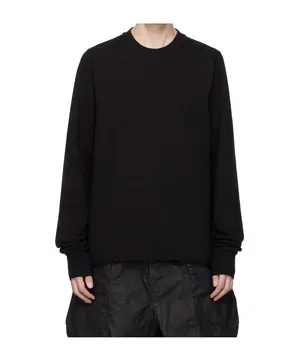Rick Owens Long-sleeved Crewneck Sweatshirt - Black