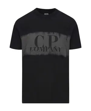 C.P. COMPANY Logo-print Short-sleeve T-shirt - Black