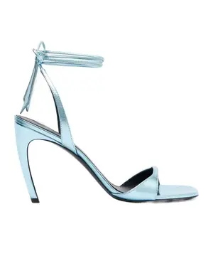 Attico Ora 95 Leather Slingback Sandals - Blue