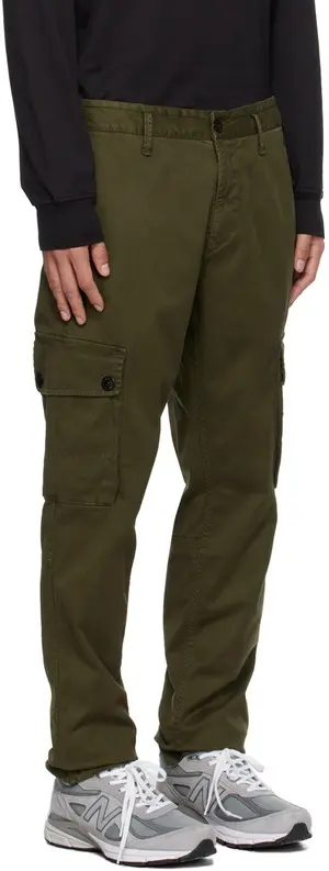 Stone Island Compass Motif Straight-leg Trousers