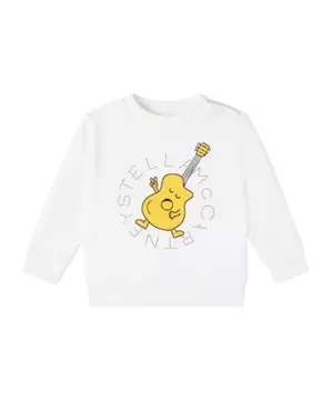 Stella McCartney Logo Cotton Fleece Sweatshirt - White