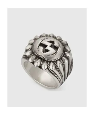 Gucci Interlocking G Engraved Ring