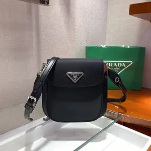 Prada Logo Plaque Shoulder Bag