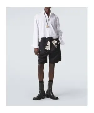 Dries Van Noten Gathered Bermuda Shorts