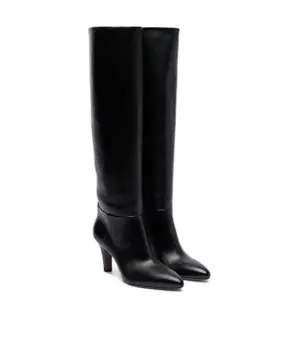 Paris Texas Leather Knee-high Boots - Black