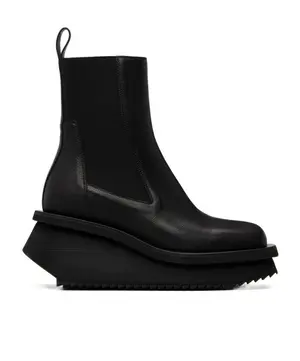 Rick Owens Chelsea Boots With Pull Tab - Black
