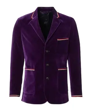 BODE Showcase Cotton Velvet Suit Jacket - Black